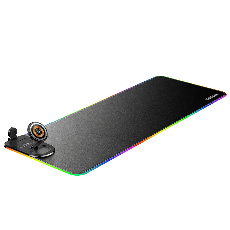 3-в-1 магнитная зарядная станция 15W, складной держатель с RGB ковриком для мыши