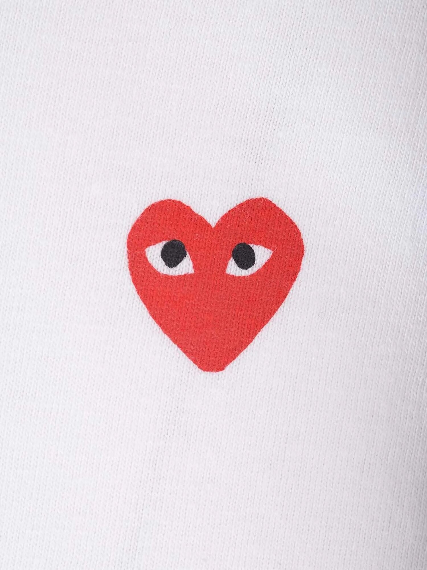 Футболка Comme des Garcons PLAY Heart-patch T-shirt, размер 46, белый — фото 1