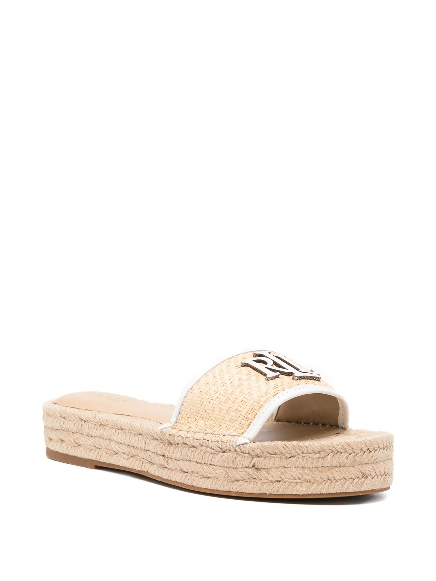 Эспадрильи Lauren Ralph Lauren Logo-plaque raffia espadrilles, размер 8.5, разноцветный — фото 1