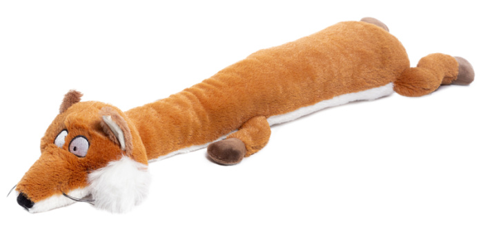 Игрушка для собак GiGwi / ГиГви PLUSH FRIENDZ Лиса с пищалкой, мягкая, размер 62см / зоотовары для животных