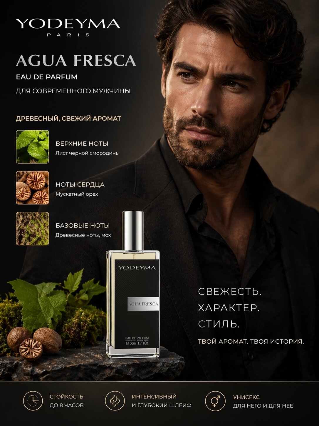 YODEYMA парфюмерная вода унисекс AGUA FRESCA 50 ml