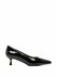 Туфли LINDA BAUMANN Patent-finish pointed-toe pumps, размер 39, black/black