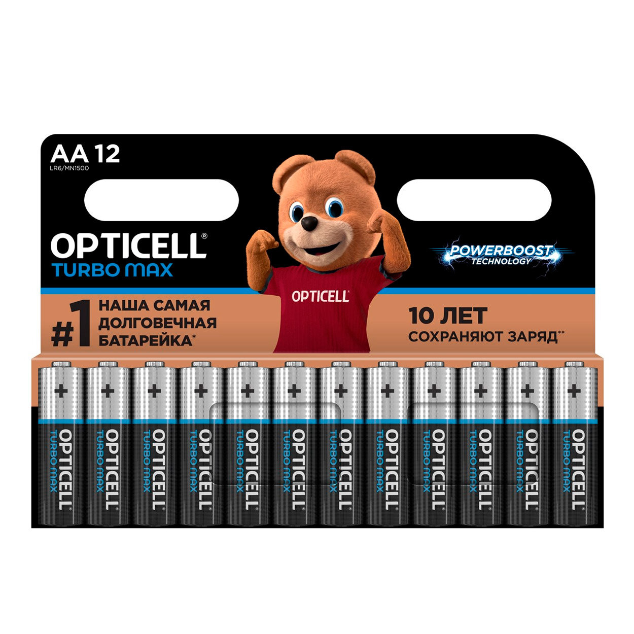 Батарейки Opticell AA Turbo Max, 12 шт.