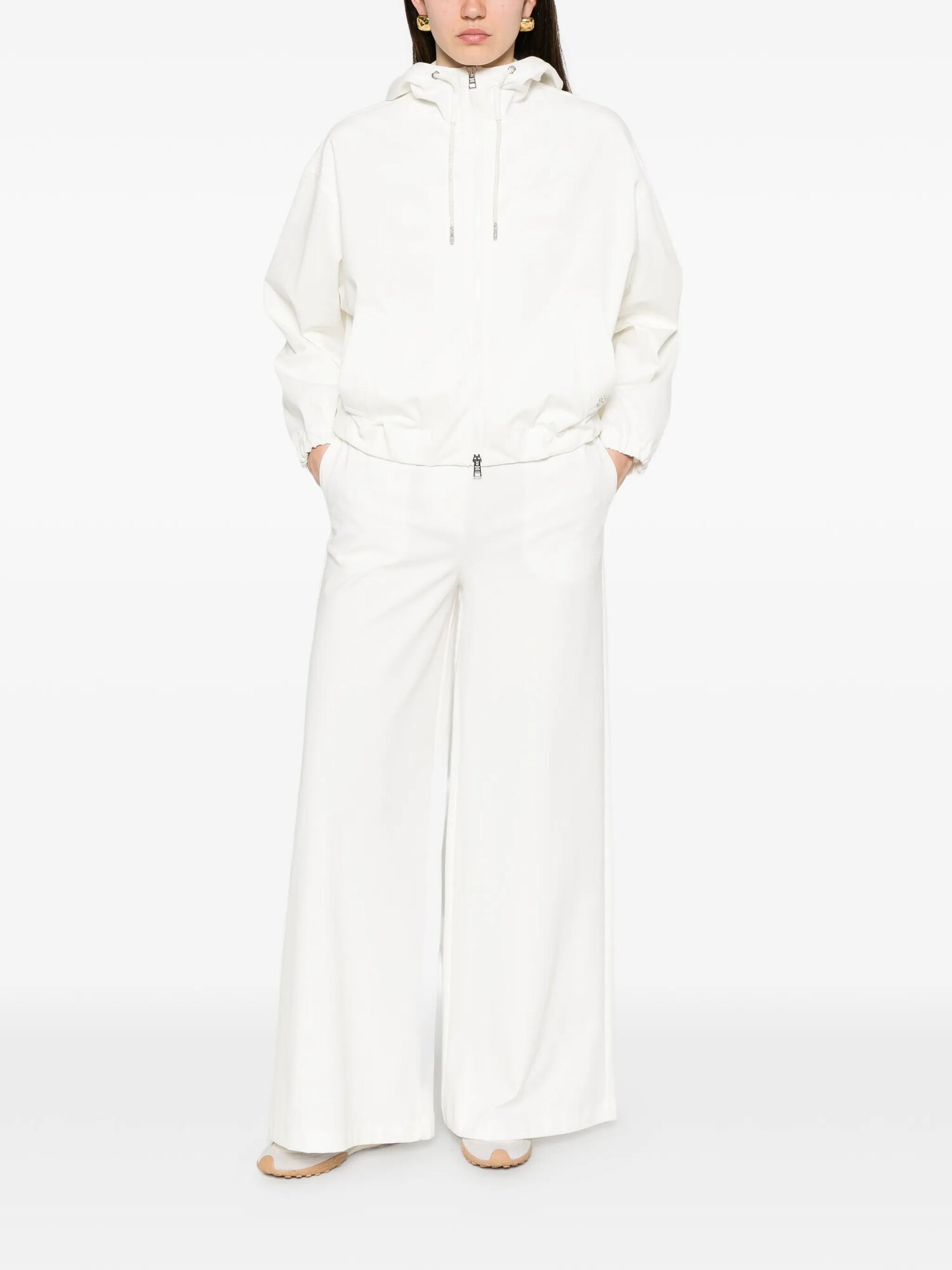Куртка Panicale Drawstring hooded jacket, размер 38, white — фото 1