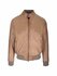 Куртка al duca d'aosta Padded zip-up leather jacket, размер 50, brown