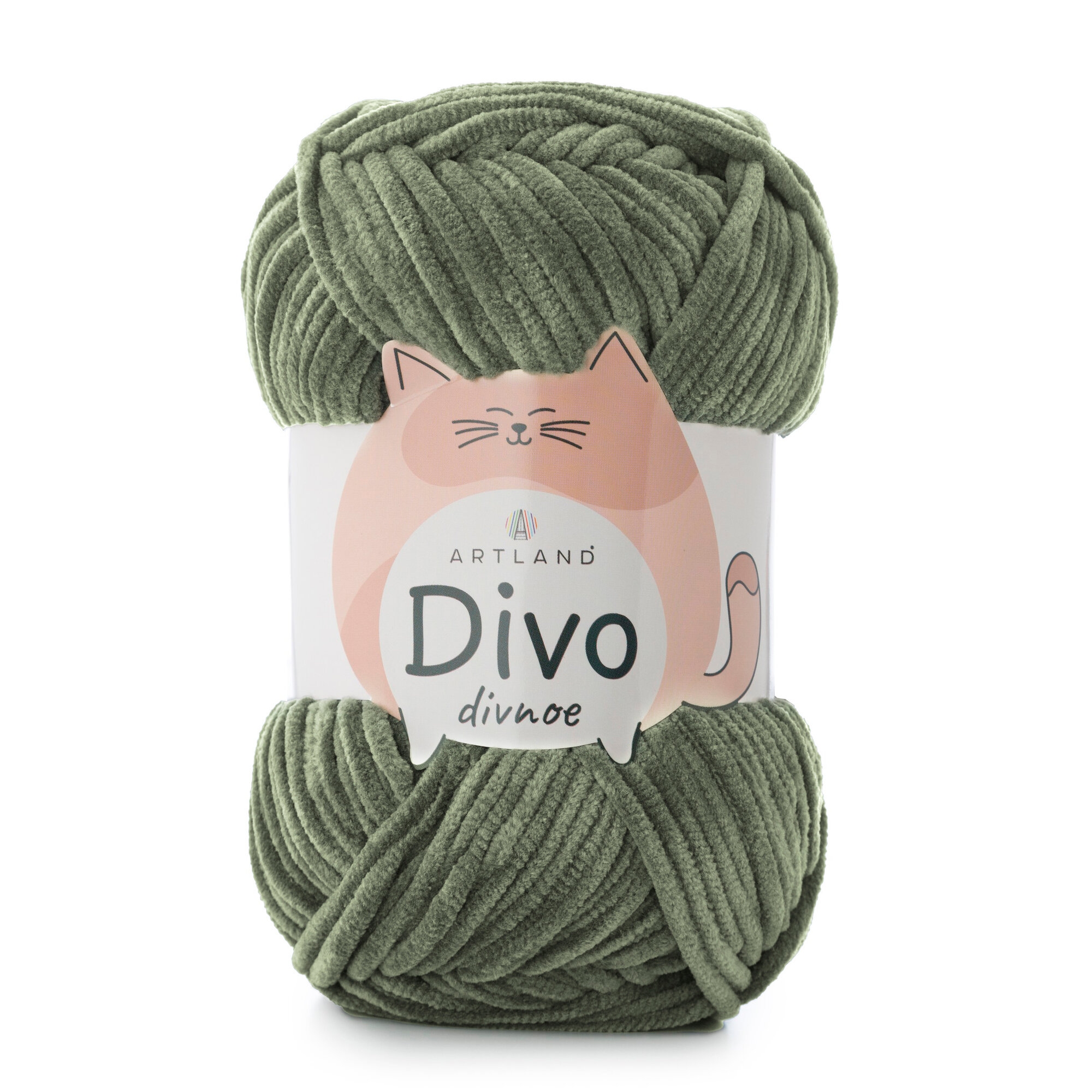 Пряжа Divo divnoe Artland 2 мотка (100 м, 100 гр), цвет 25 хаки