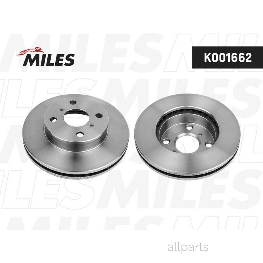 MILES K001662 Диск тормозной CARINA/CALDINA/CORONA передний вент.
