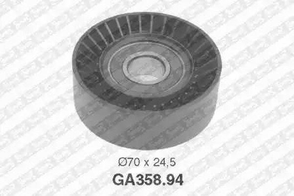 Ролик натяжителя поликлинового ремня SNR GA35894 Chevrolet Niva, Lada, Volvo, Fiat 1.4-6.5, D 95->