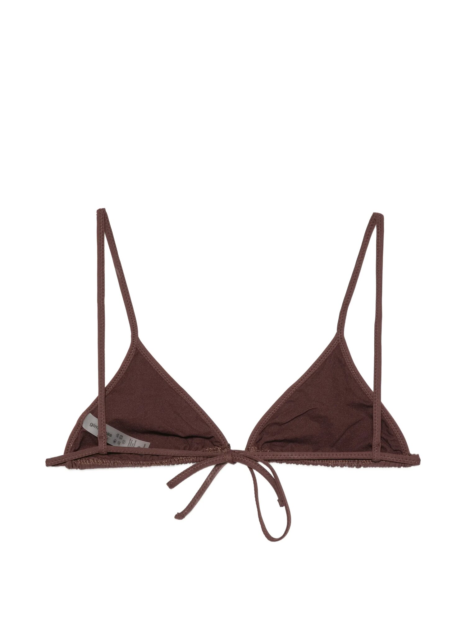 Купальник gimaguas Eyelet-embellished triangle bikini top, размер 40, brown — фото 1