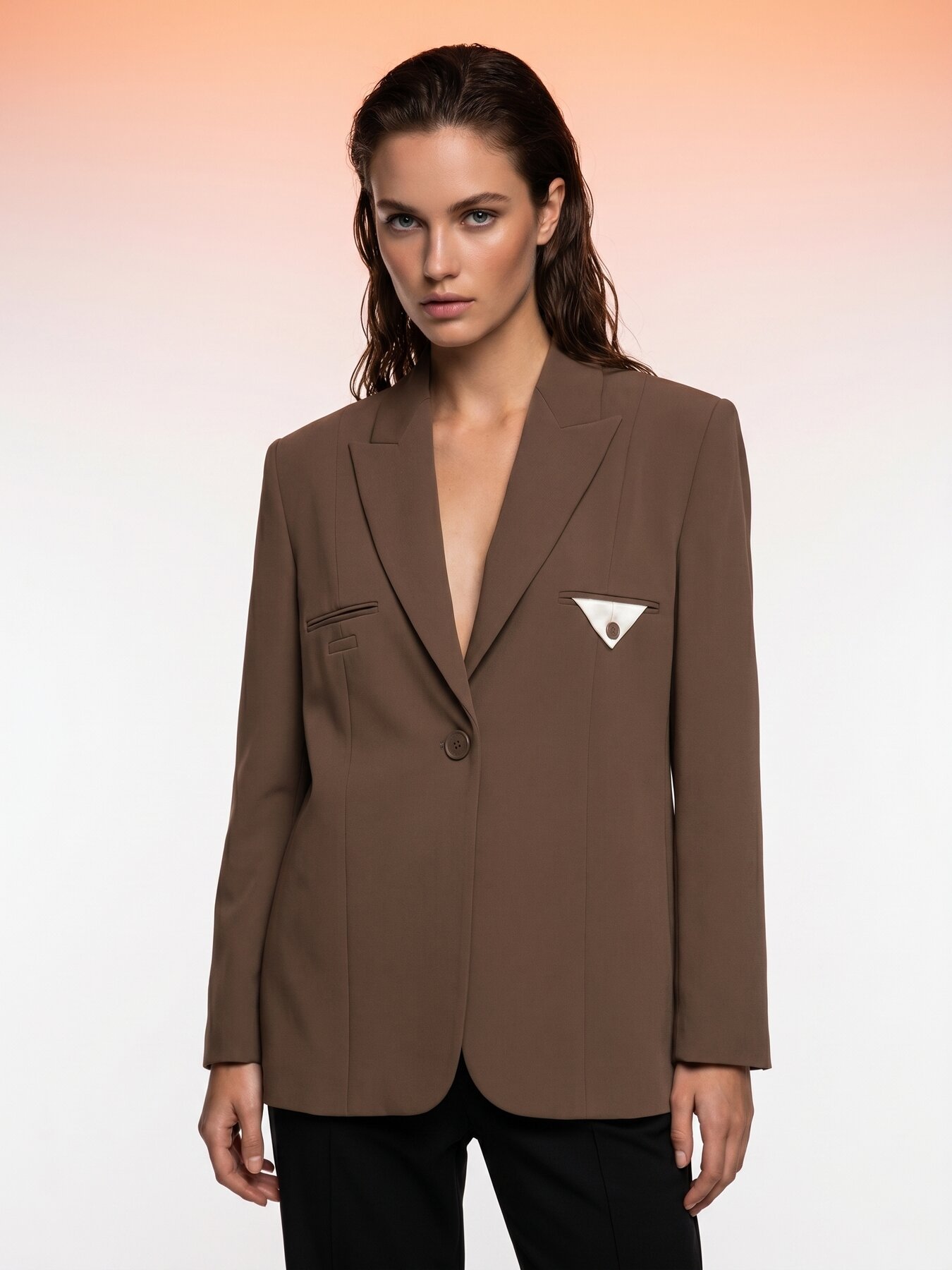 Пиджак Armani Exchange, размер 6, коричневый