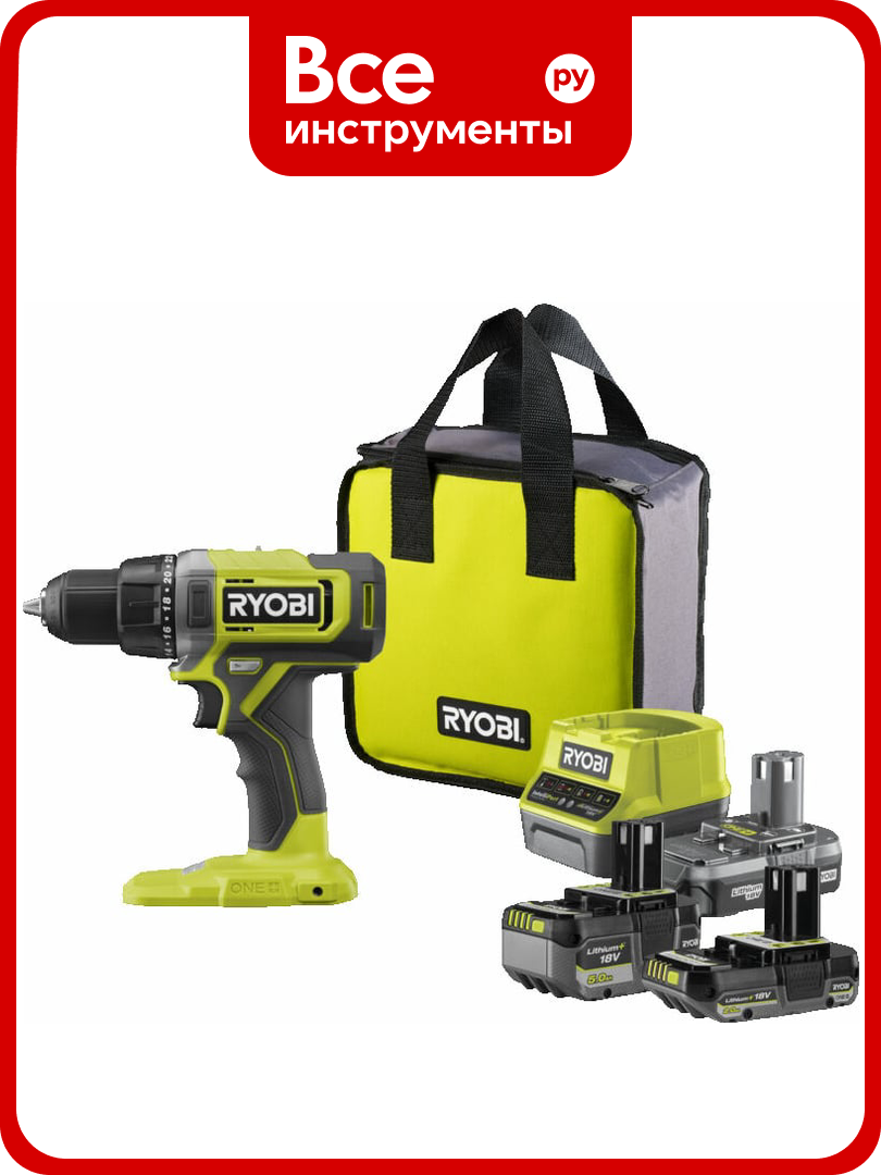 Дрель-шуруповерт Ryobi 18В RDD18-2C52S 5133005522
