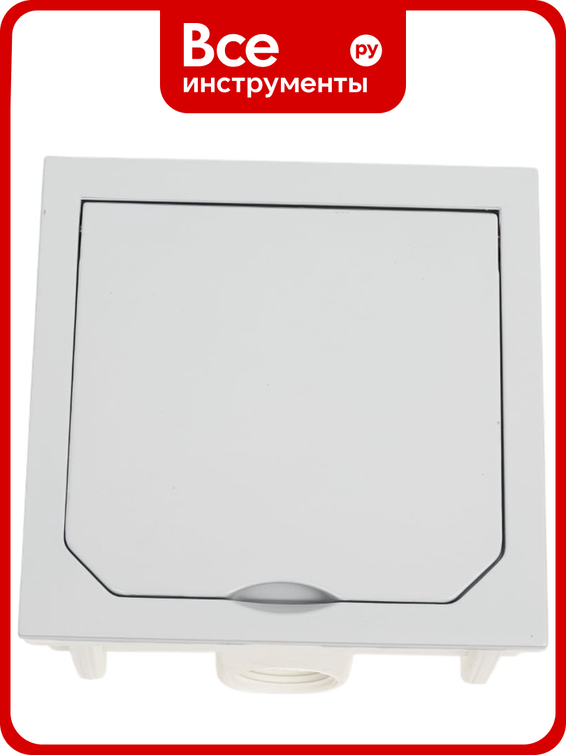 Розетка SCHUKO ABL IP41 1471460 встраиваемая скрытый монтаж, квадратная форма, серый металл с заземлением и крышкой