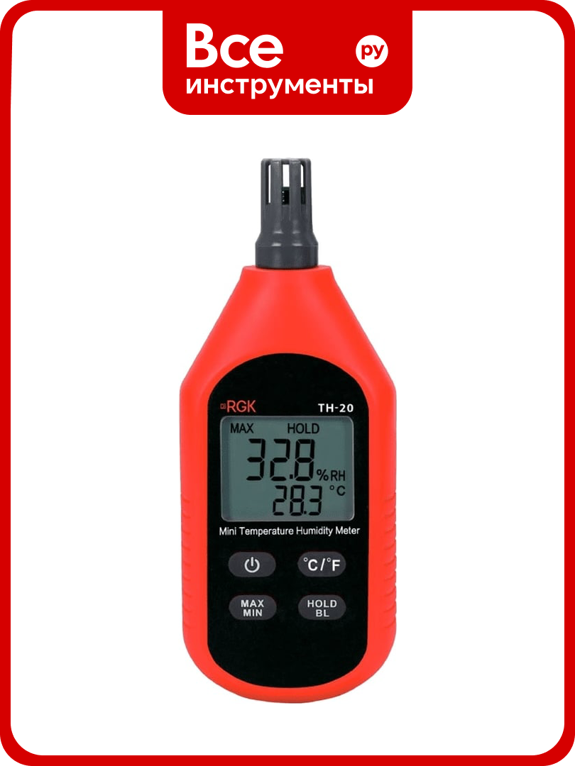 Термогигрометр RGK TH-20 776486 измерительный портативный прибор для измерения температуры и влажности воздуха