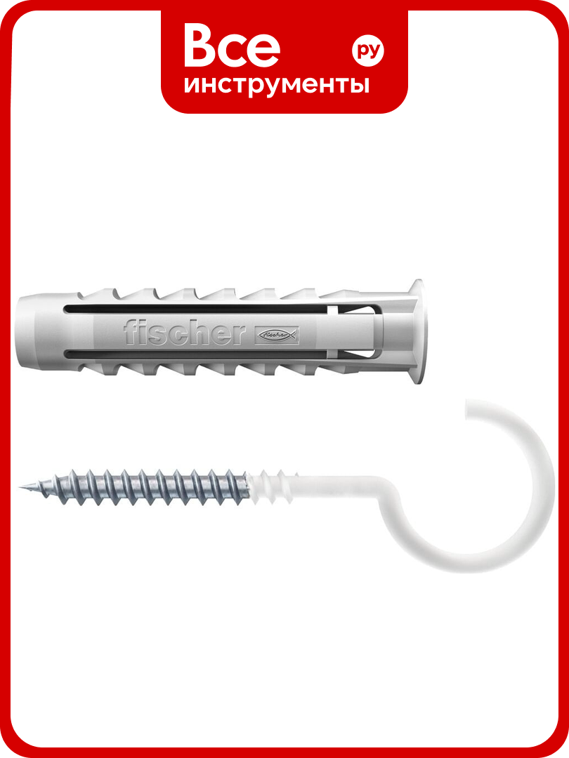 Дюбель с полукольцом Fischer SX 6x30 HR K 90902, нейлон, для производства дюбелей специальный принцип