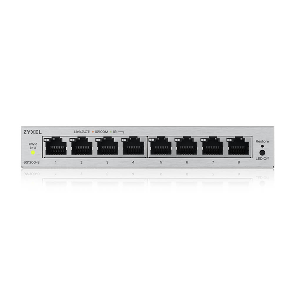 Коммутатор GS1200-8V3-EU0101F (L2) 8x1Гбит/с управляемый