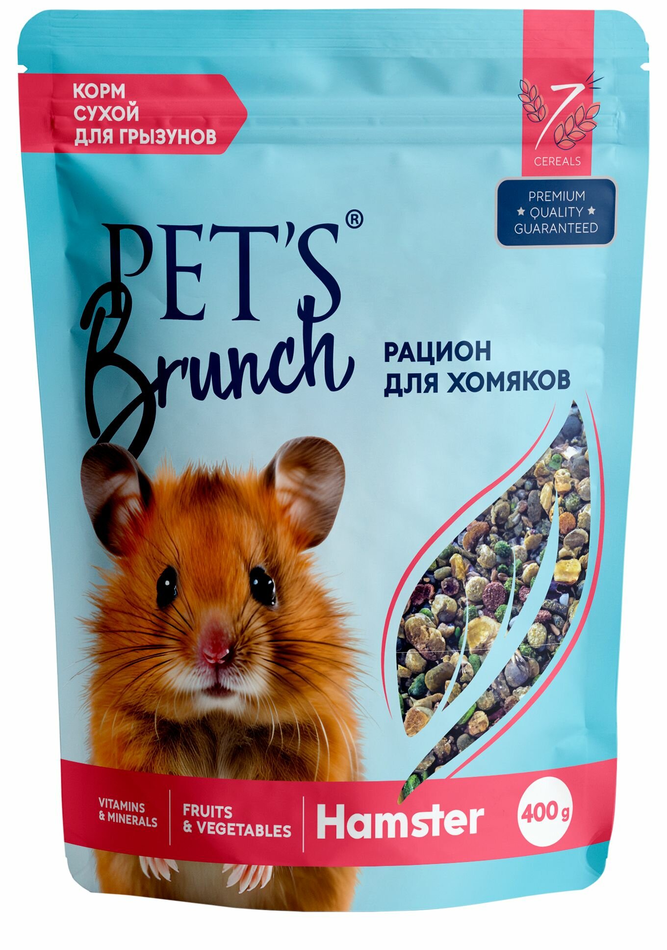 Корм сухой PET'S BRUNCH для грызунов "Рацион для хомяков" 400г