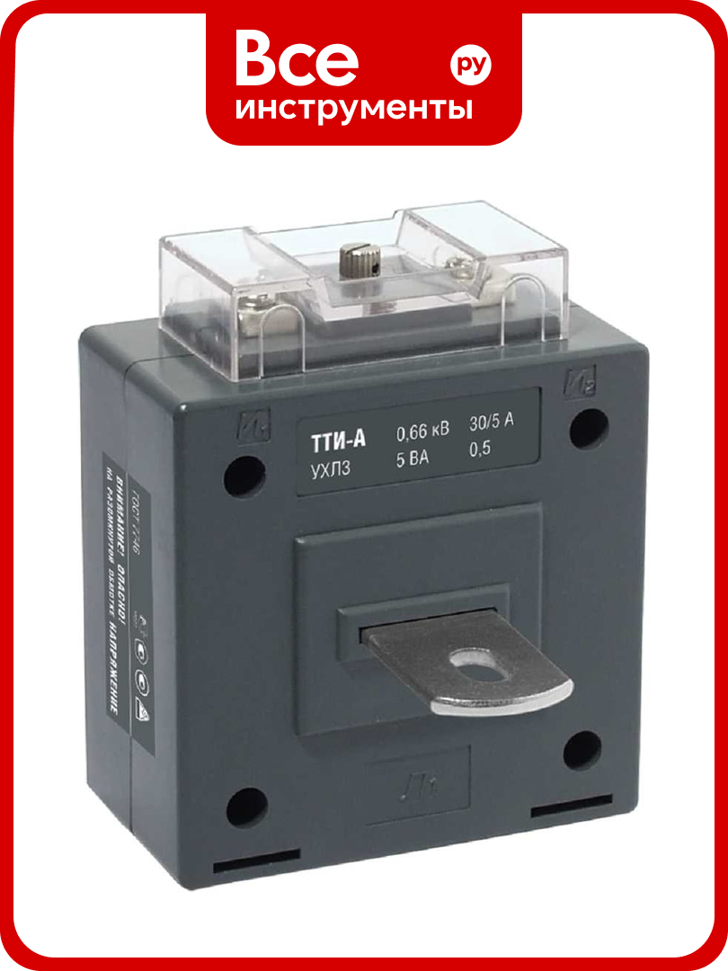 Трансформатор тока IEK ТТИ-А 200/5, кл-0.5S. 5ВА, ITT10-3-05-0200