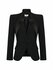 Куртка Elisabetta Franchi Single-breasted jacket, размер 42, black/black