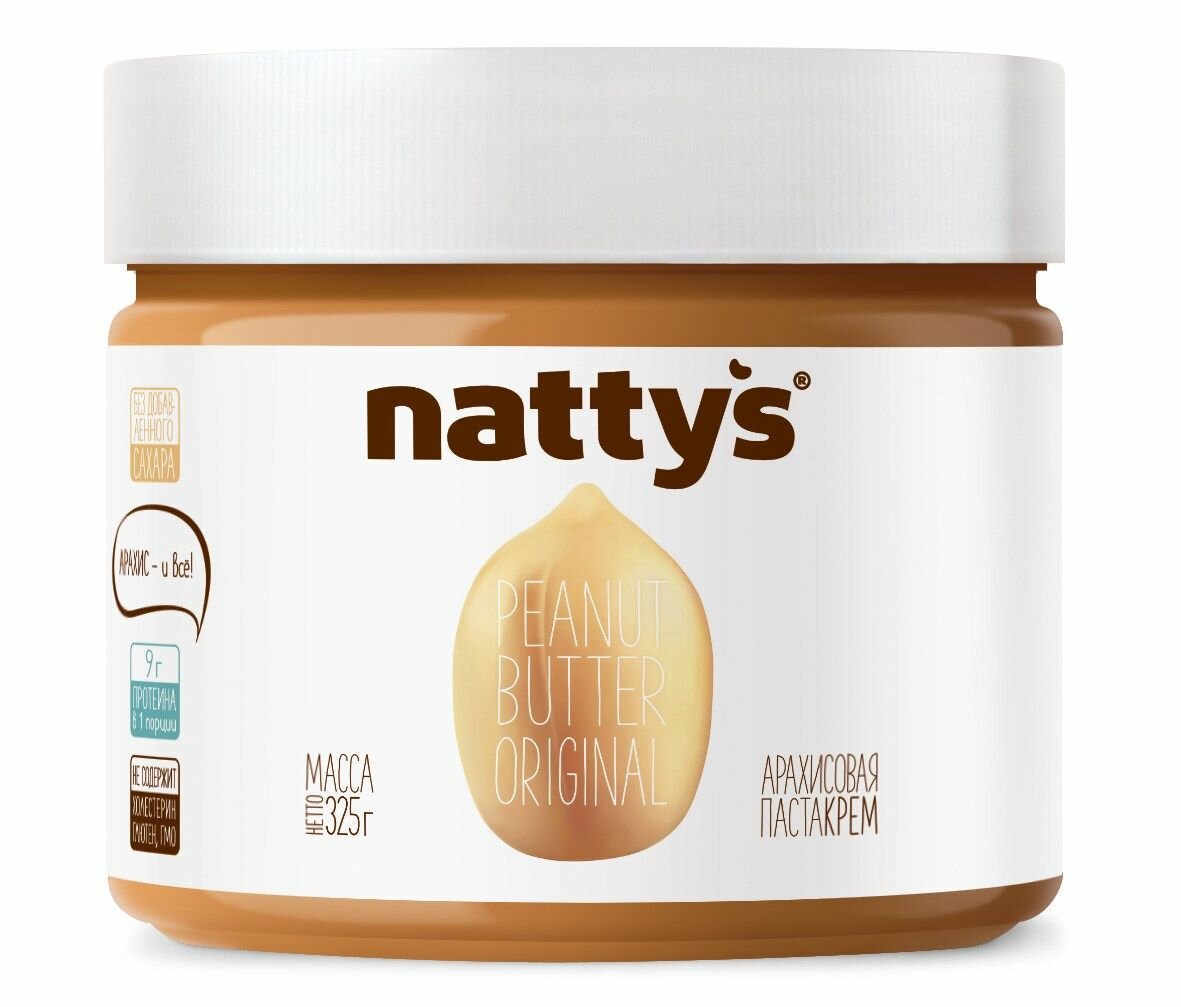 Nattys Арахисовая паста Original, 325 г