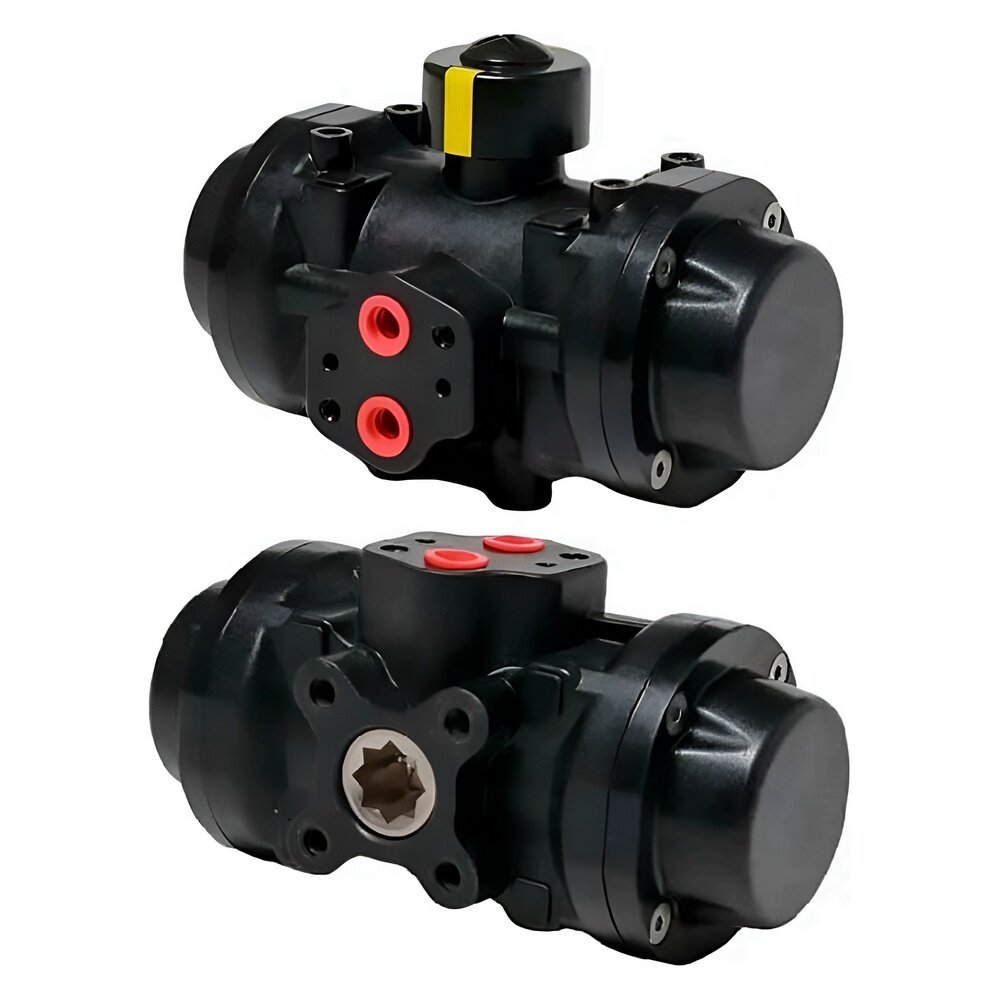 Пневмопривод DN.ru SA-52-P поворотный, пластик, ISO F05, 14х14