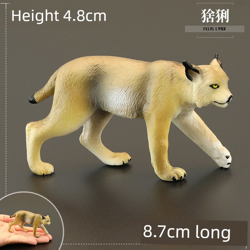 Твердые детские искусственные дикие животные, игрушечная модель Dangshan Cat, качающийся евразийский когнитивный
