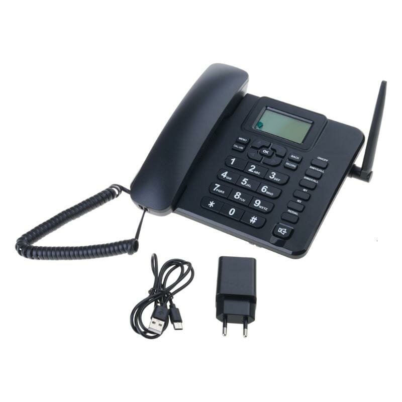 Стационарный телефон 2G с цветным экраном, 2 Г черного