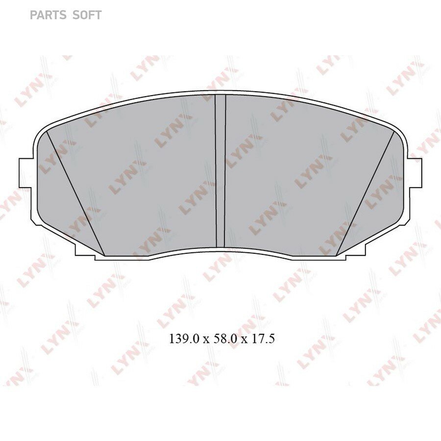 Колодки тормозные передние MAZDA CX-7 2.2-2.3T 09> / CX-9 3.5-3.7 07> от официального дистрибьютора, LYNXAUTO, артикул BD5116