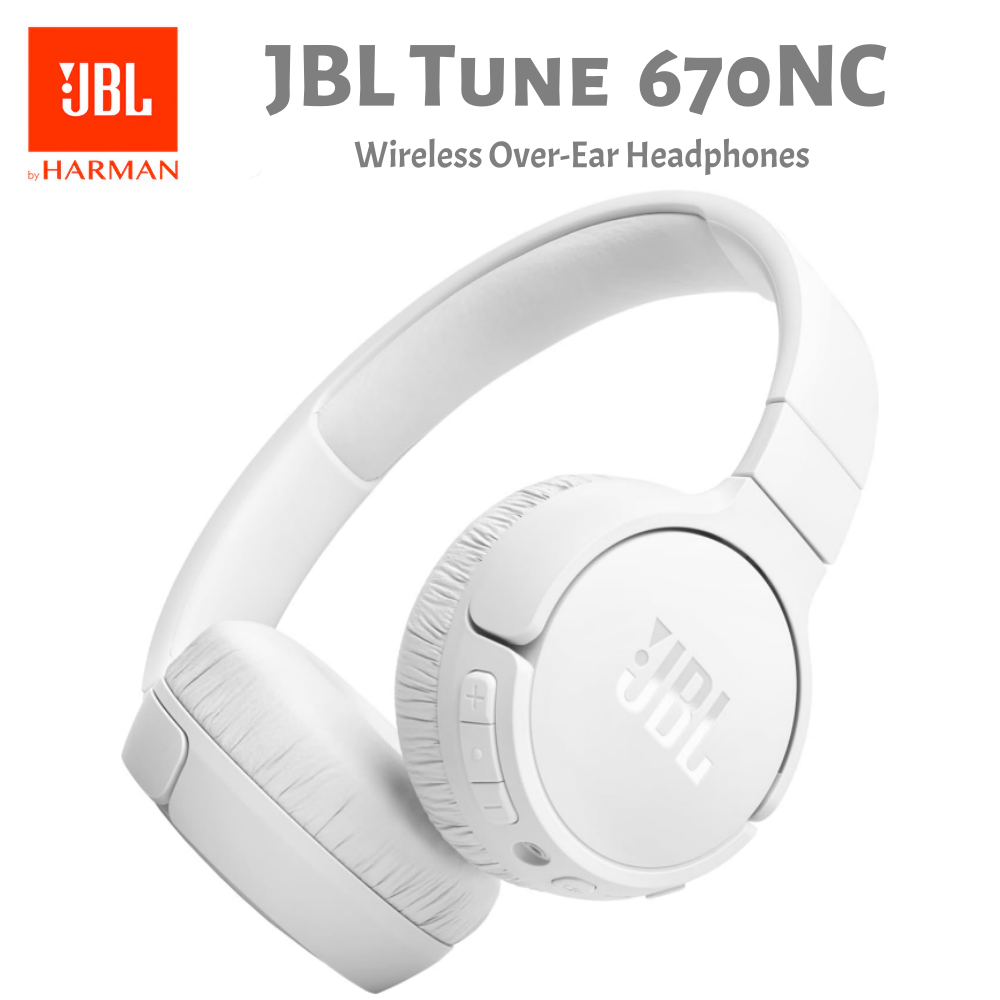 Беспроводные наушники JBL Tune 670NC White, адаптивное шумоподавление, Bluetooth 5.3, до 70 ч работы