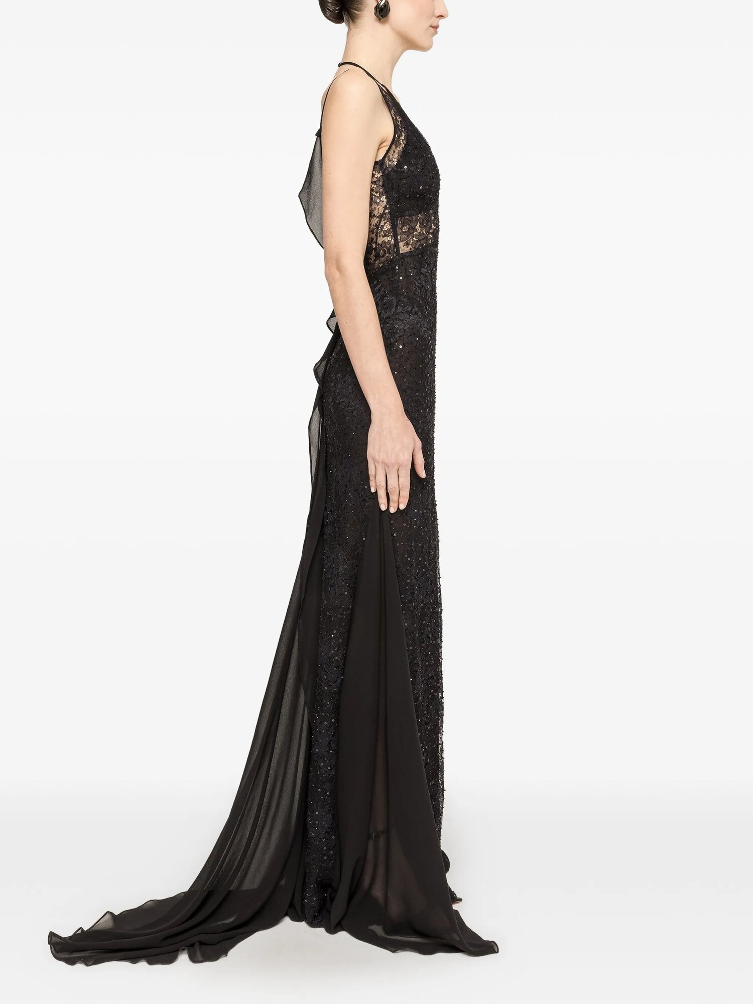 Платье Nissa Beaded lace-panel maxi dress, размер 36 — фото 1
