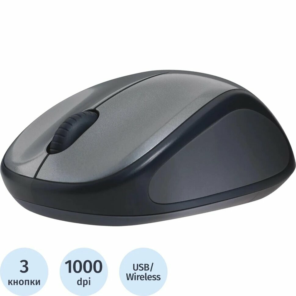 Мышь компьютерная Logitech Wireless (910-002692) M235, Grey, CN, 2058716
