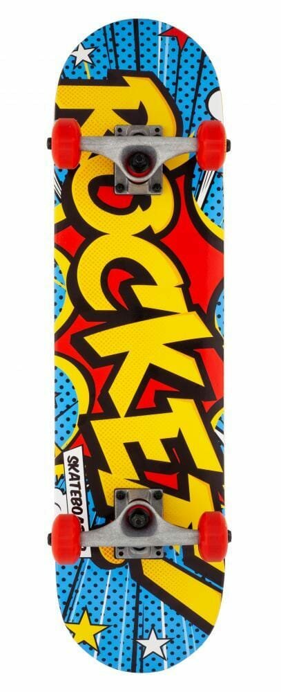 DECATHLON скейтборд Rocket Mini Popart, многоцветный, ширина деки 7.5"