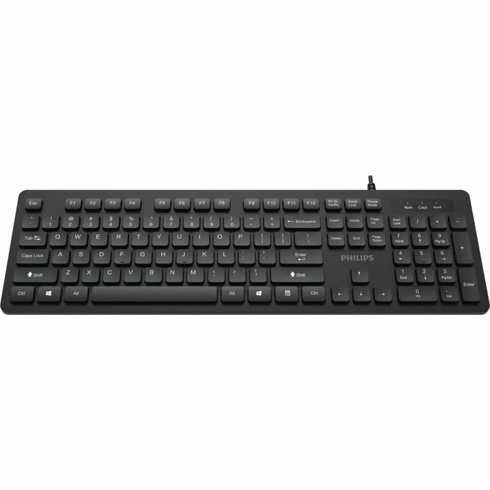 Клавиатура Philips (SPK6264B/60) проводн. USB 2.0 104кл, черный, 2143999