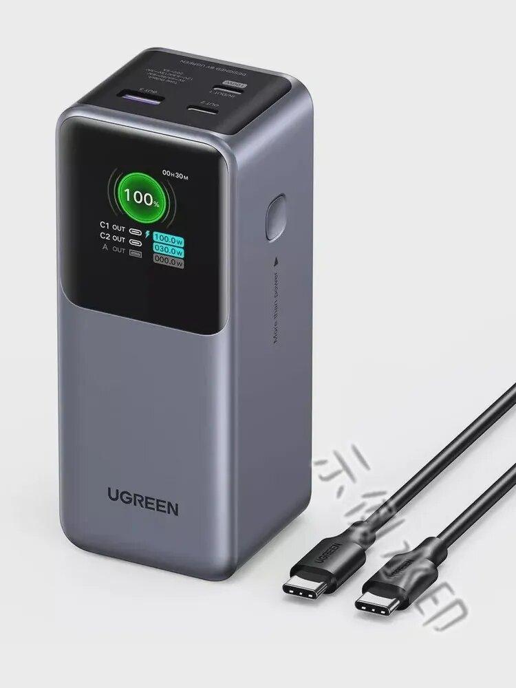 Ugreen PB721 Повербанк Nexode 20000 мАч 130Вт с умным дисплеемl