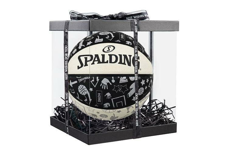 Баскетбольный мяч унисекс SPALDING Graffiti Rubber Black White Size 7, 483306331