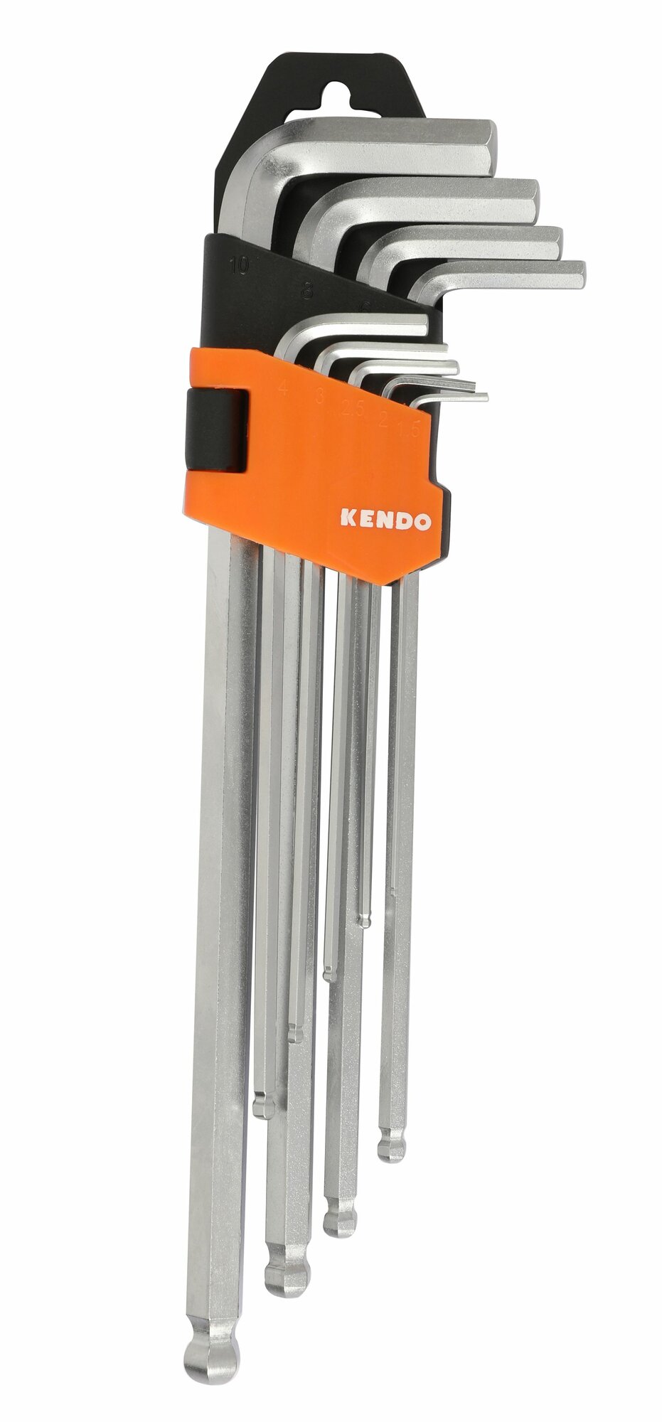 Набор ключей шестигранных с шаром KENDO 9 предметов удлиненная рукоятка