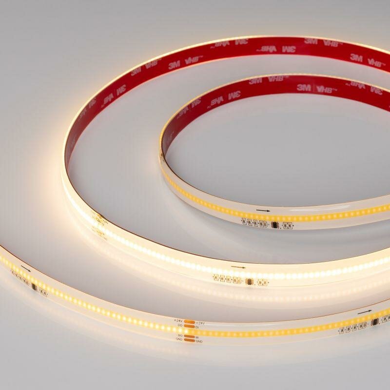 Лента светодиодная SPI-COB-SE-X378-12mm 24V Warm 2700К-PX63-BPT 7Вт/м IP65 герметичная бегущий огонь (уп.5м) Arlight 041740