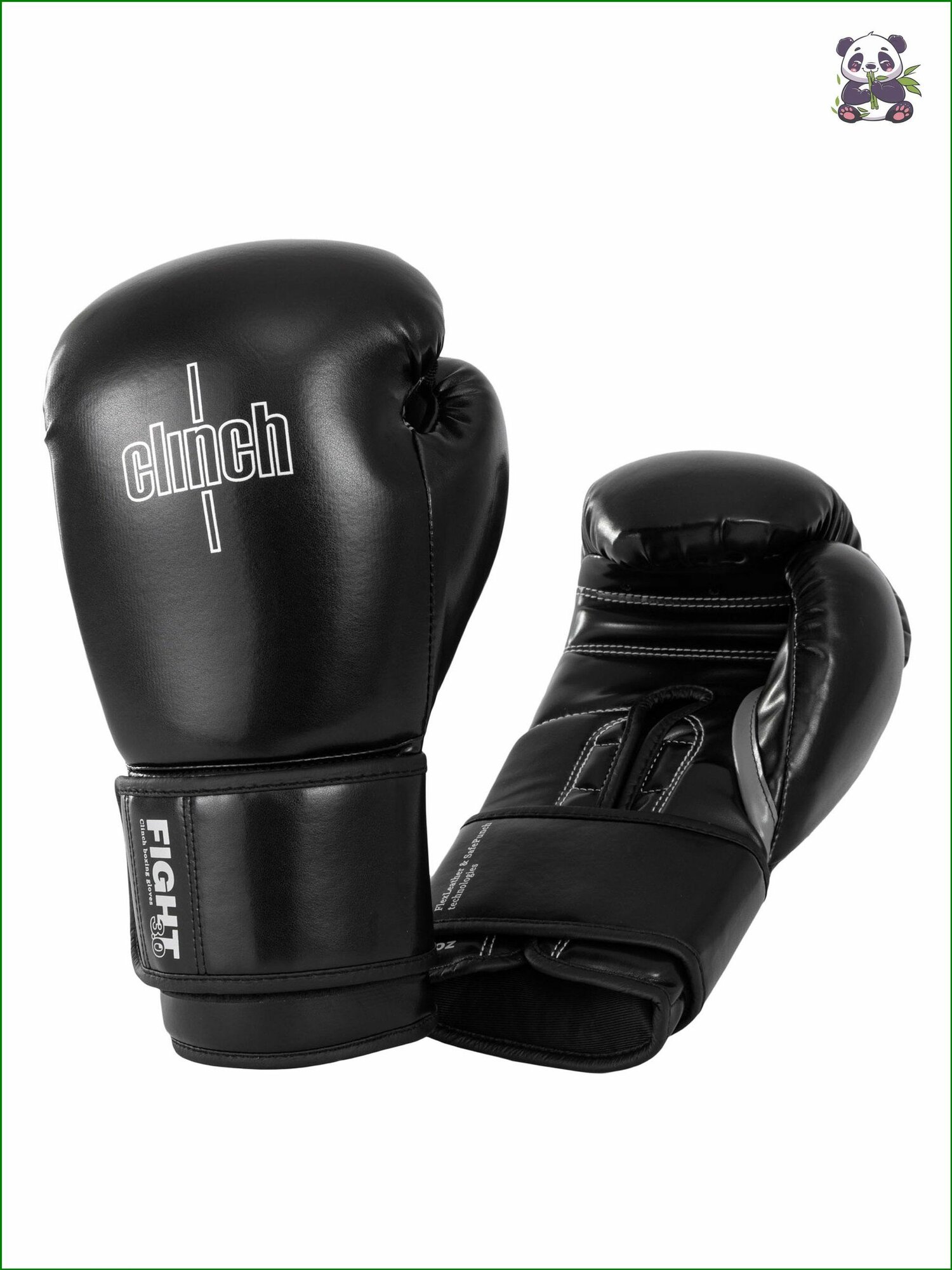 Перчатки боксерские Clinch Fight 3.0 черные (16 унций)