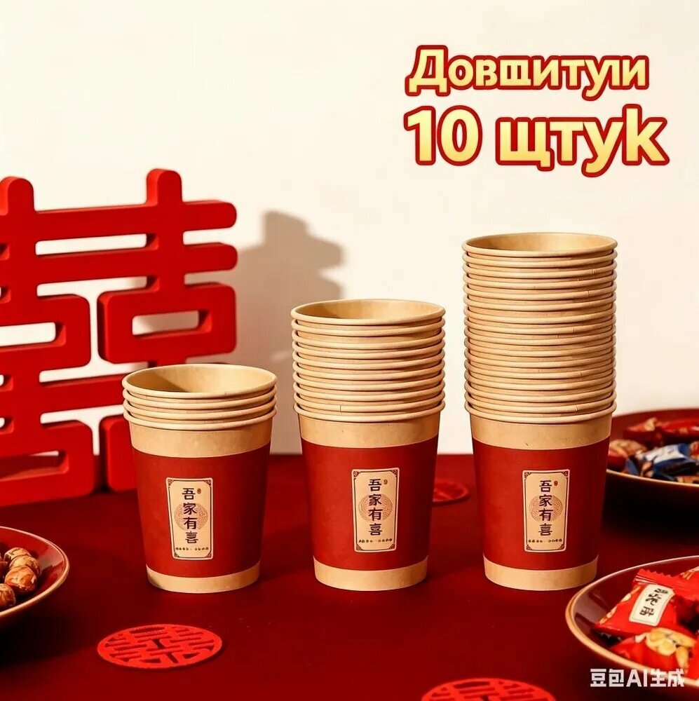 Одноразовый стакан из крафт - бумаги