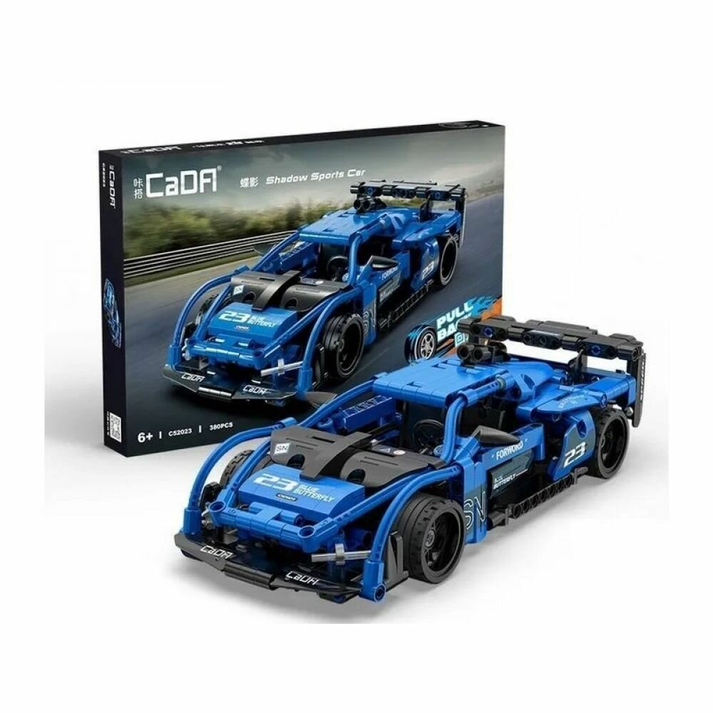 Конструктор CADA спортивный автомобиль Shadow, инерционный, 380 элементов - C52023W