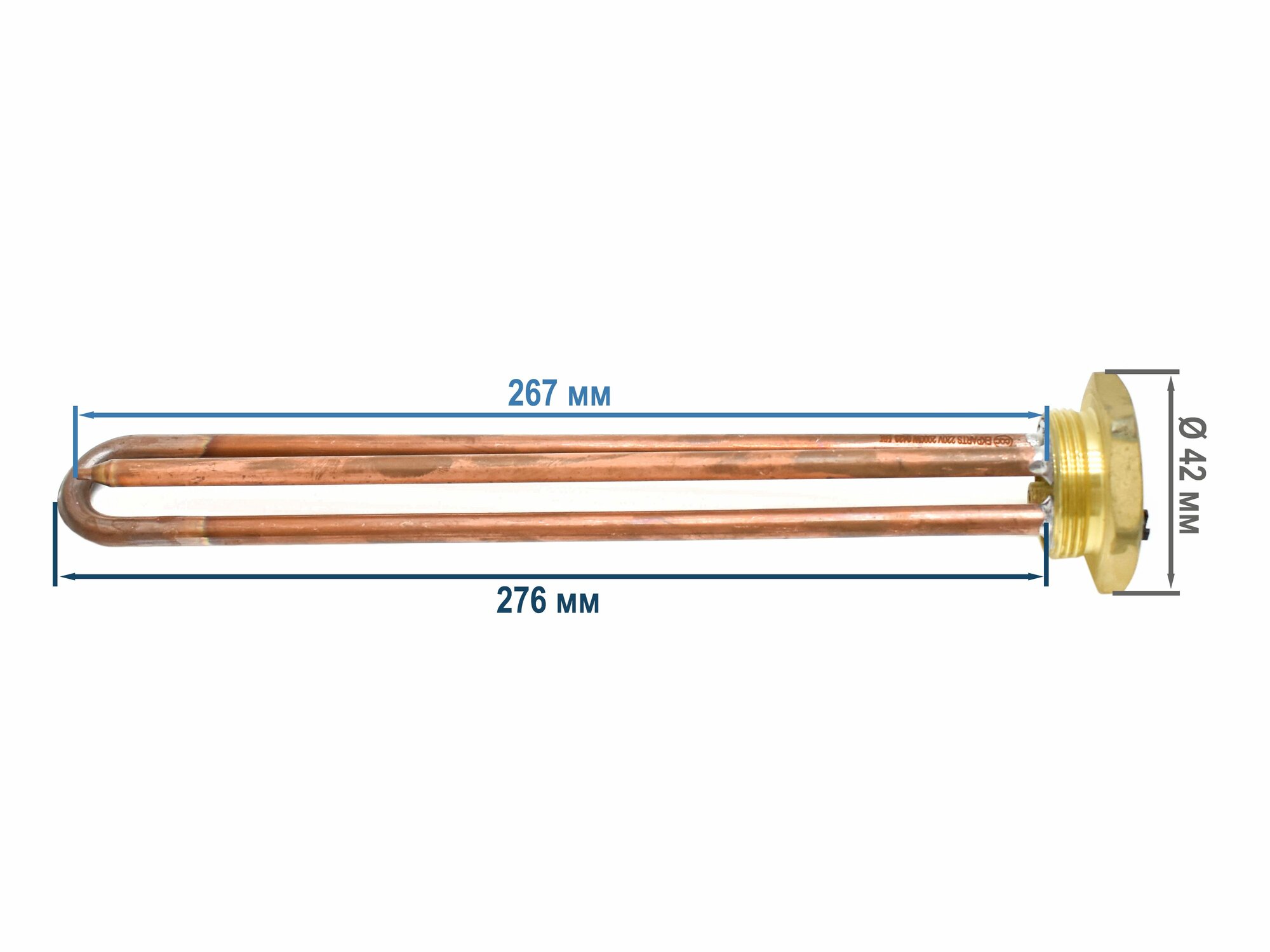 ТЭН бойлера / ТЭН для водонагревателя 2000W RDT D42mm медный, 182244