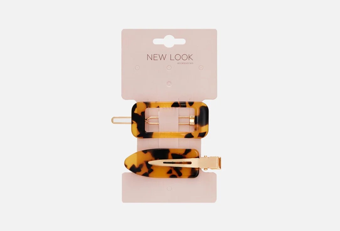 New Look 06132 Черепаховый Набор зажимов для волос 2шт