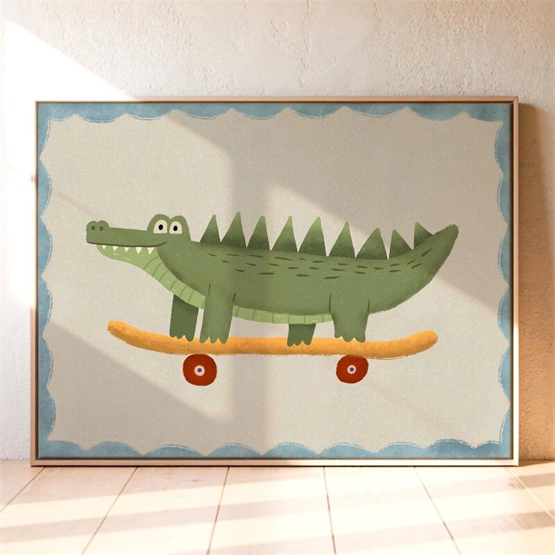 Винтажный постер с иллюстрациями животных, стиль бохо Q0118-26, 20x30cm Unframed