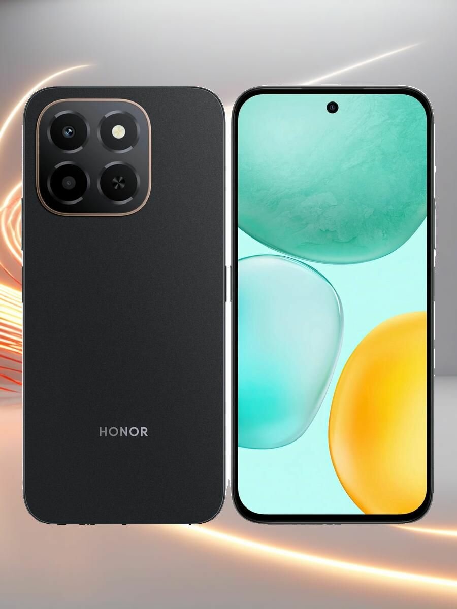 6.61" Смартфон HONOR X6c 256 ГБ черный ядер - 8x(2 ГГц), 6 ГБ, 2 SIM, TFT LCD, камера 50+0.08 Мп, NFC, 4G, 5300 мА*ч
