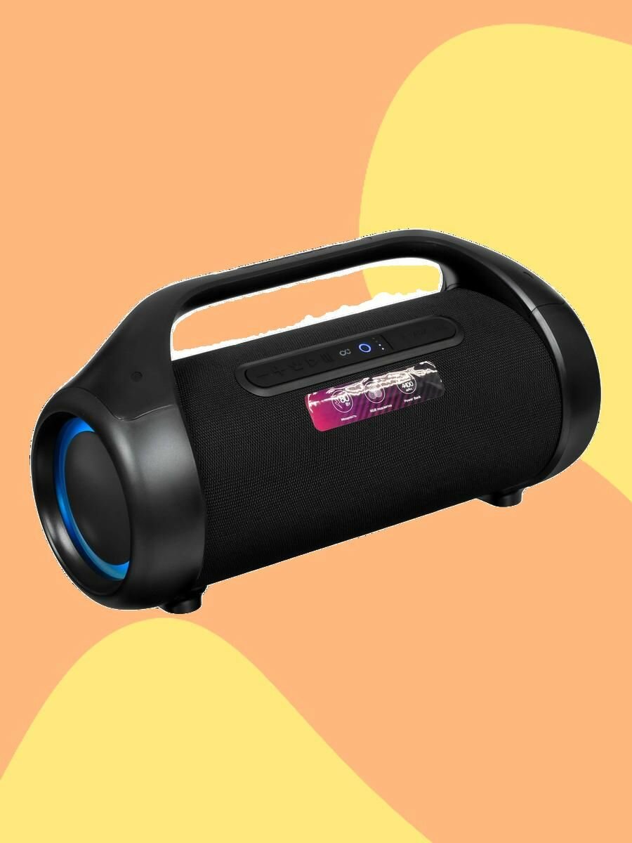 Портативная колонка Fiero Tonnerre P580, 80 Вт, Bluetooth, AUX, IPX5, черный
