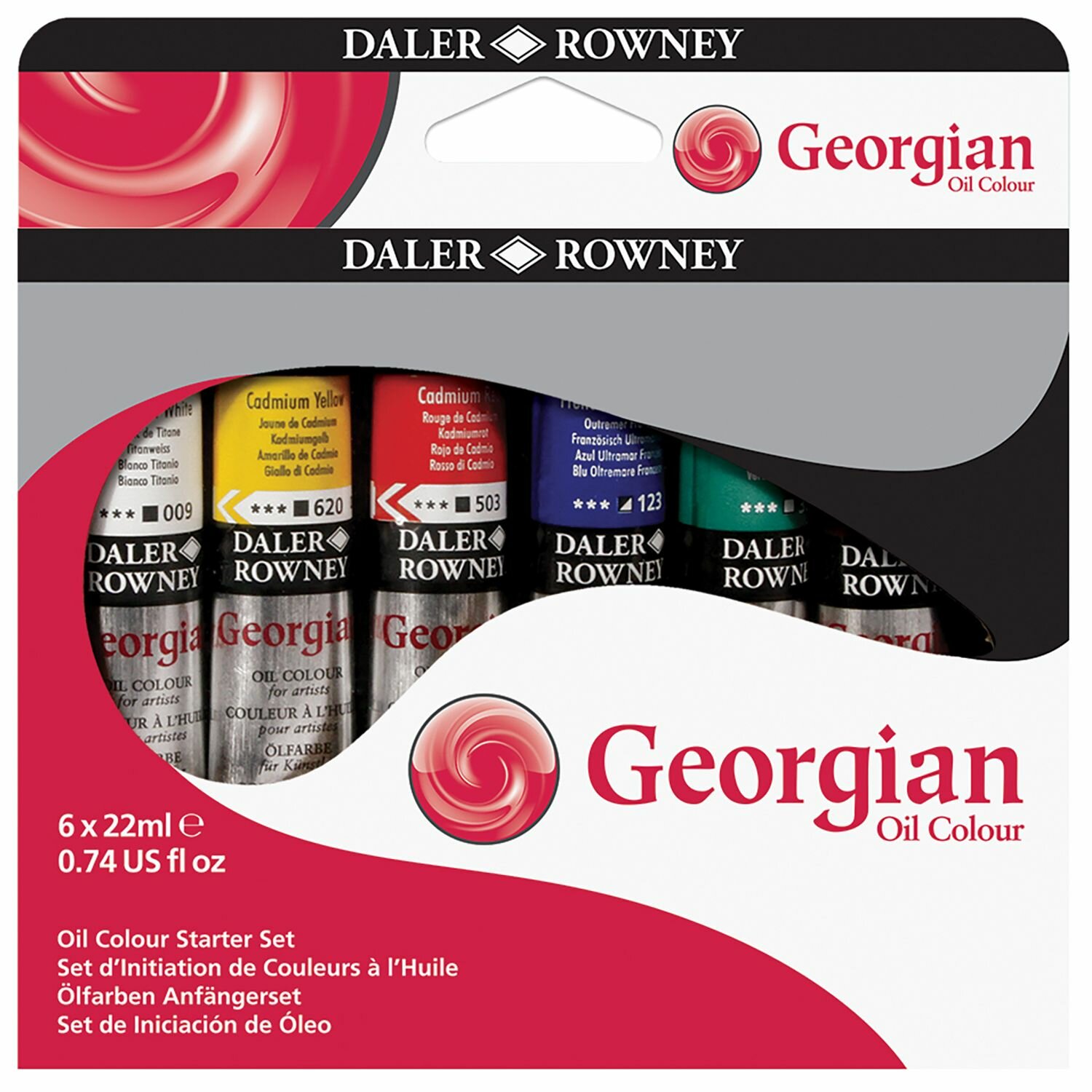 Daler Rowney GEORGIAN краски масляные художественные, набор Starter Set 6 цветов по 22 мл, D111900150