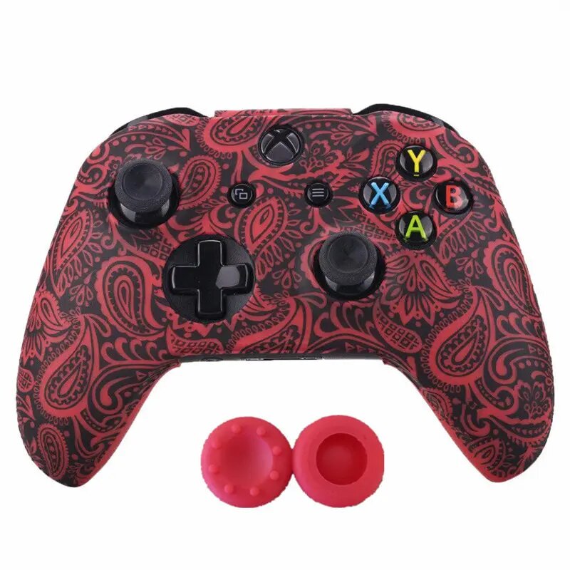 Силиконовый чехол для геймпада Xbox One Slim TOYILUYA камуфляж Красный, Red