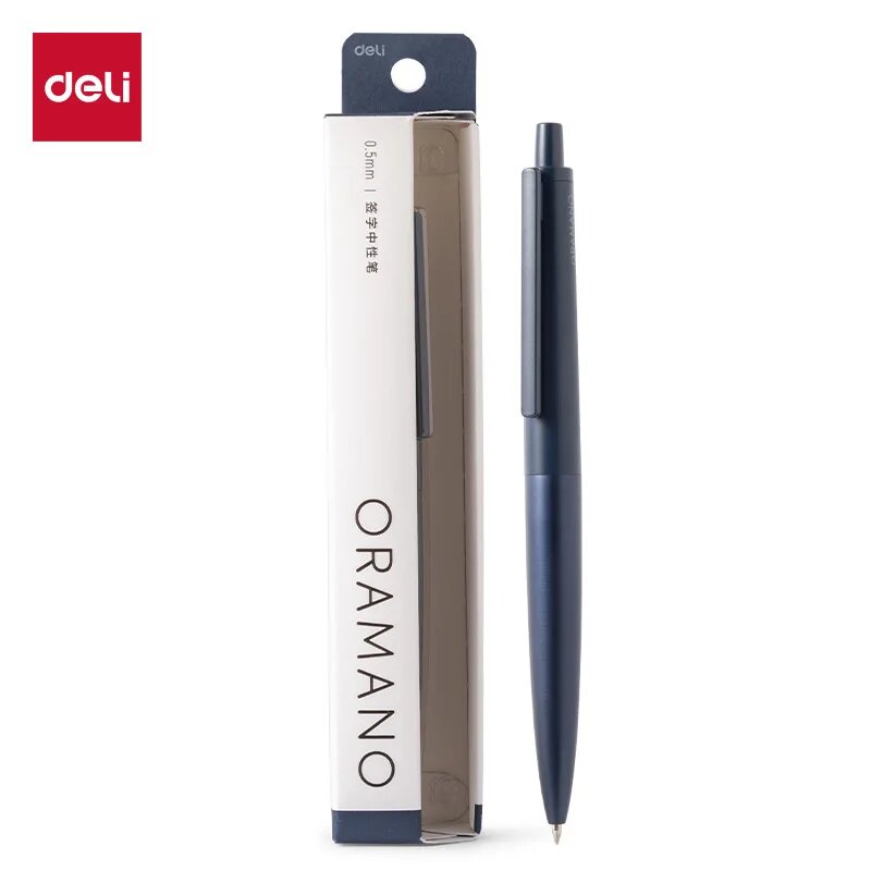 Ручка Deli ORAMANO A9/A9PRO металлическая с рукояткой из ореха A9 0.5mm Cyan color