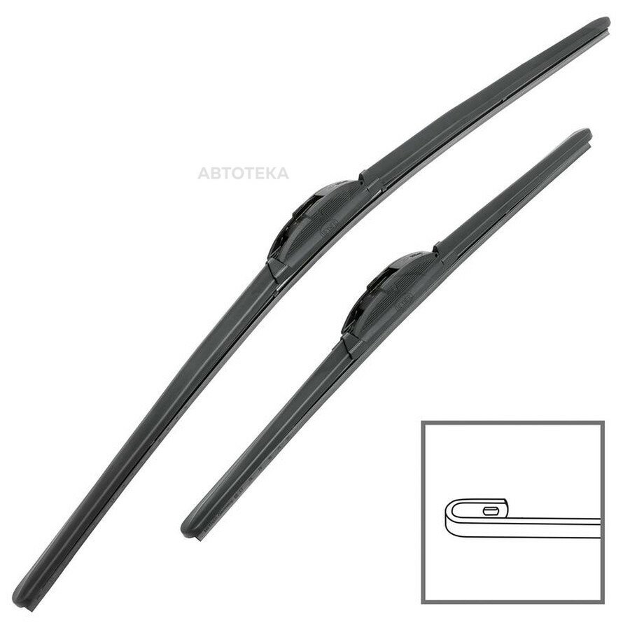 Щётки с/о 600/450мм blade-set HYBRID HEYNER 020030