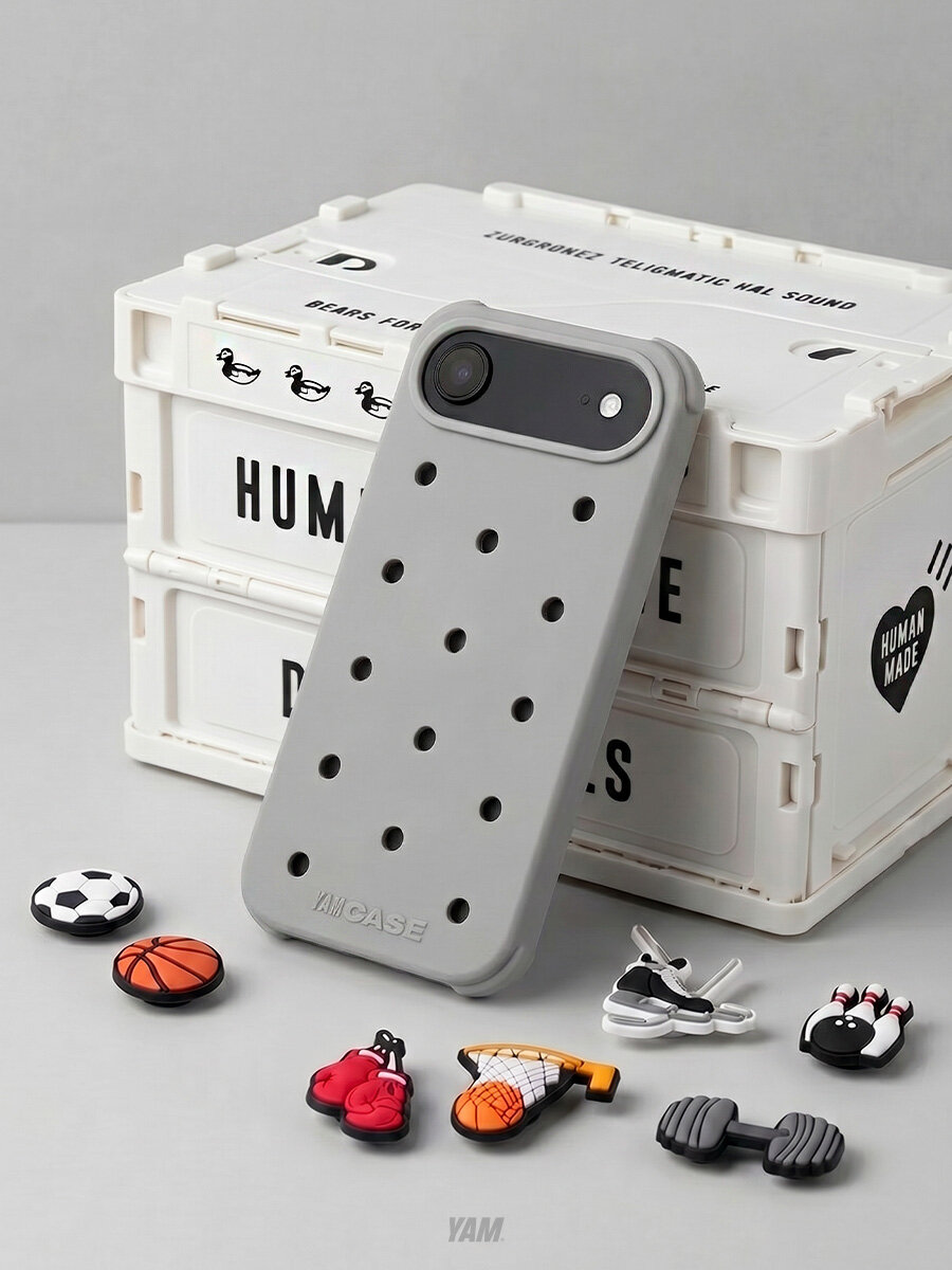 Чехол Yamcase на iPhone 17 Air, противоударный, серый, силиконовый — фото 1