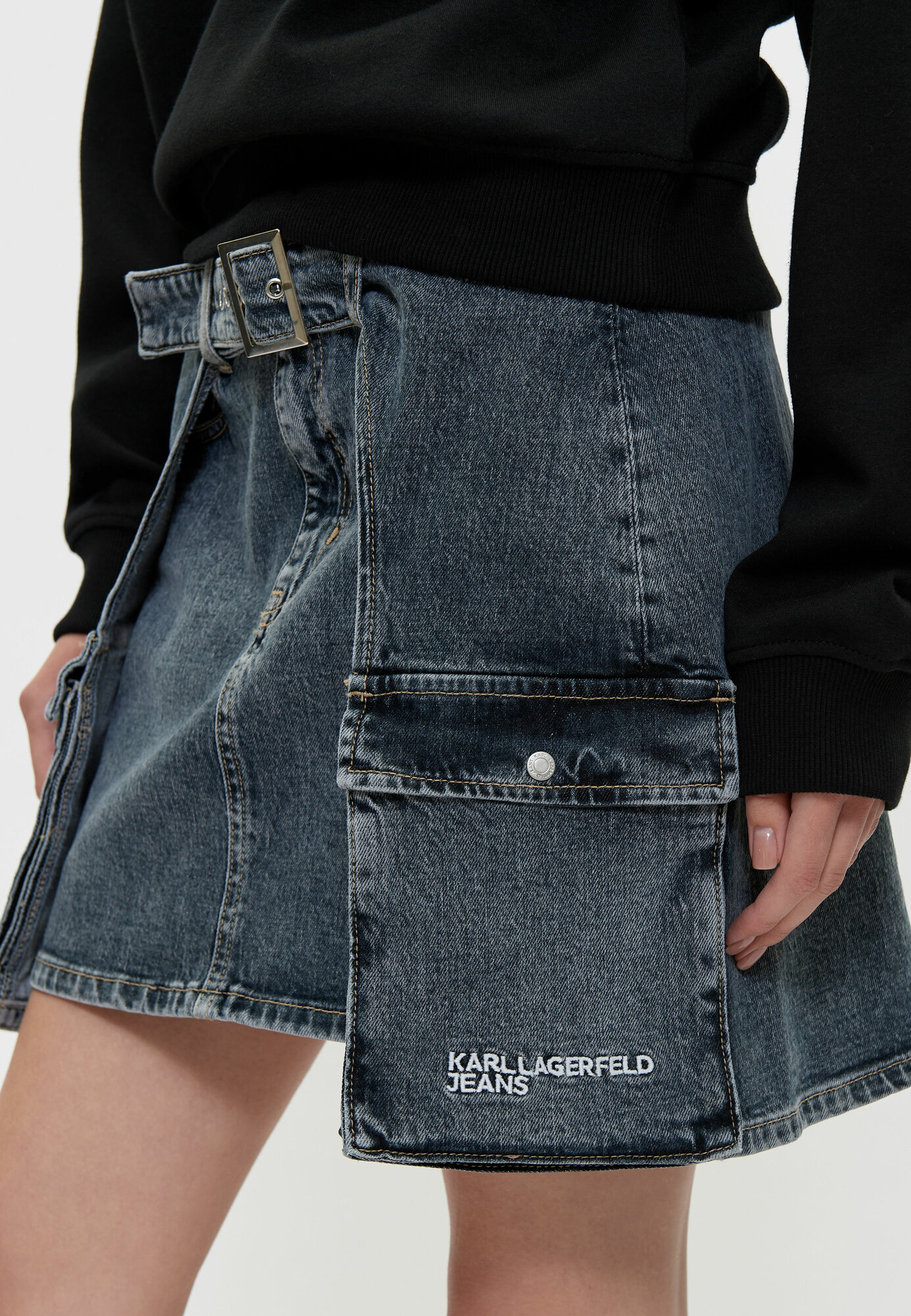 Юбка KARL LAGERFELD JEANS, размер S, синий — фото 1